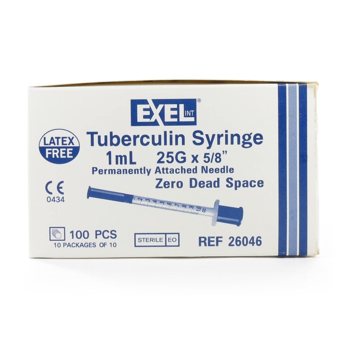 1cc Tuberculin Syringe 25g X 5 8 Exel No Dead Space Non Detachable