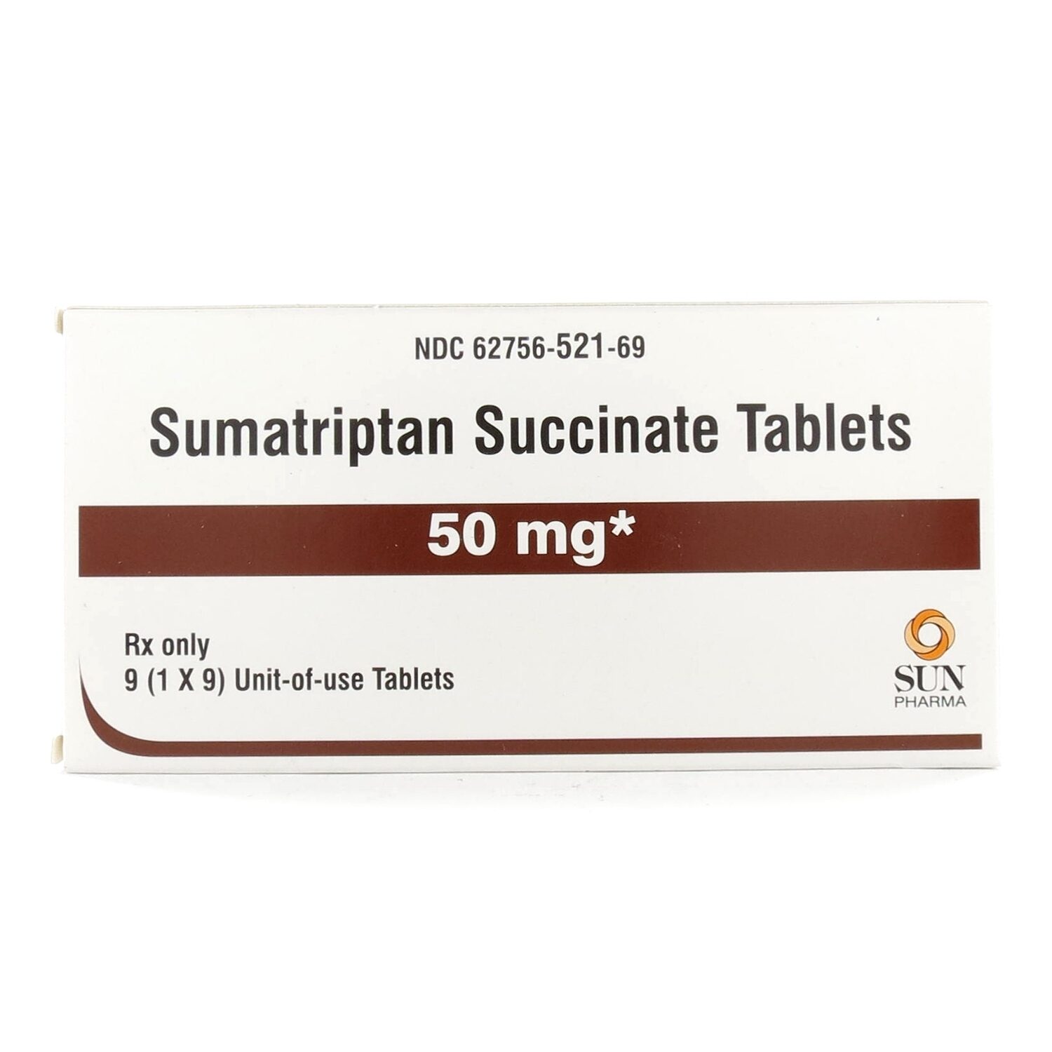 Sumatriptan Succinate, 50mg, Unit-Dose, 9 Tablets/Box | McGuff