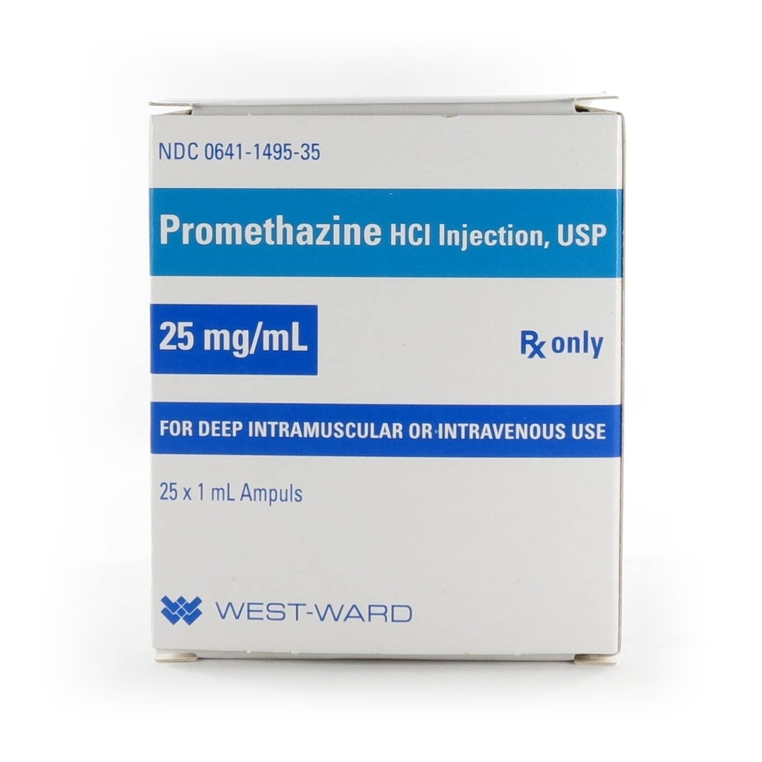 Promethazine Ampules, 25mg/mL SDV 25x1mL Tray | McGuff