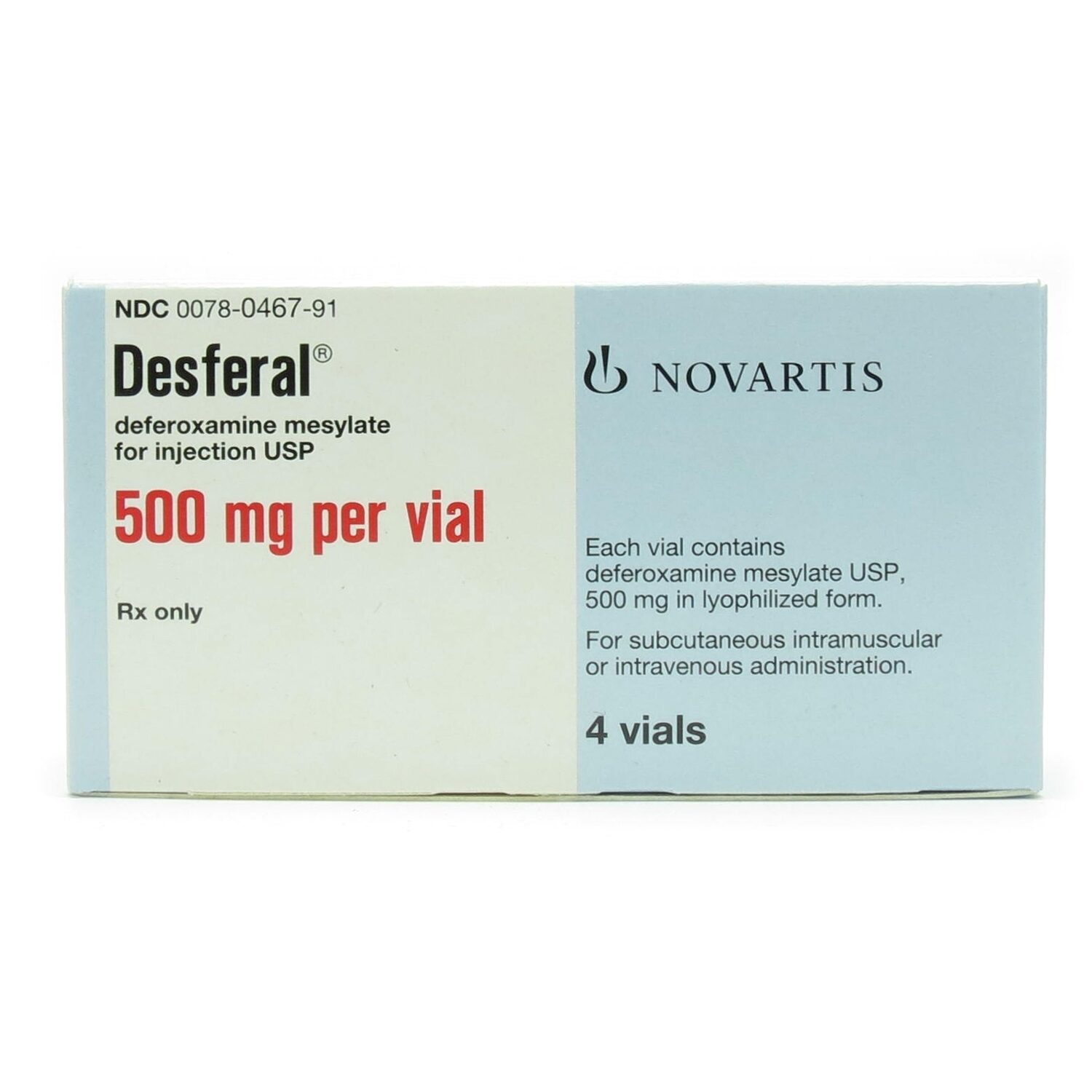 Desferal Powder, 500mg/Vial, 4 Vials/Tray | McGuff