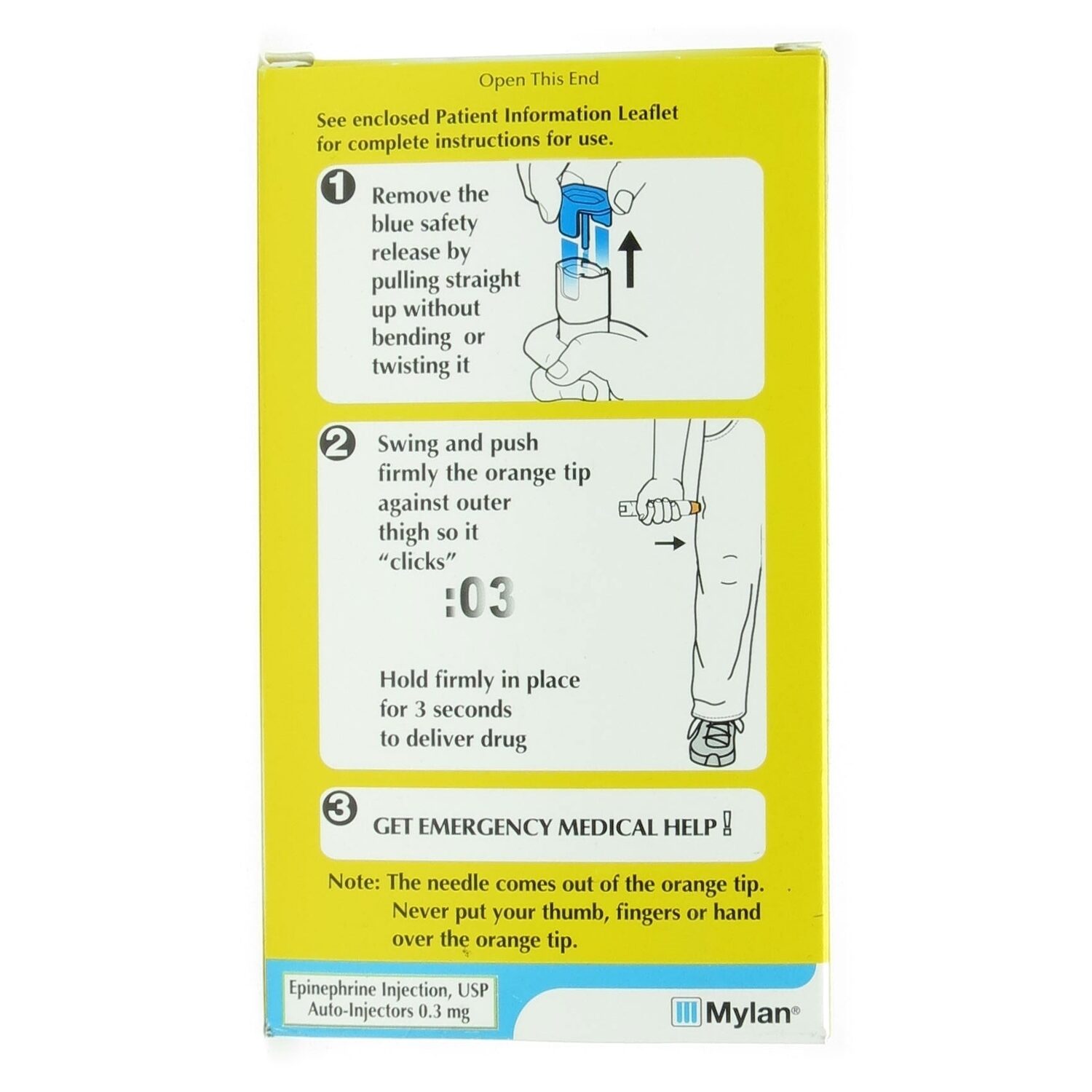 Epinephrine Injection, USP, 0.3mg, 1:1000 UD, Auto-Injector, 2/Box | McGuff