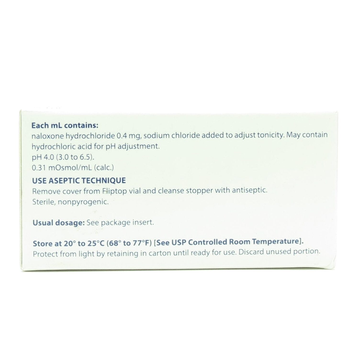 Naloxone HCl, 0.4mg/mL, SDV, 1mL, 10 Vials/Tray | McGuff