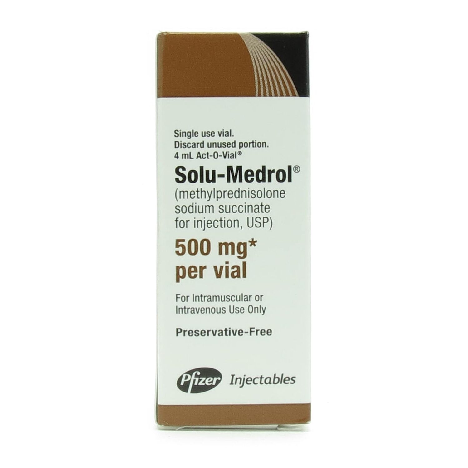 Solu-Medrol, 500mg/Vial, SDV, Vial | McGuff