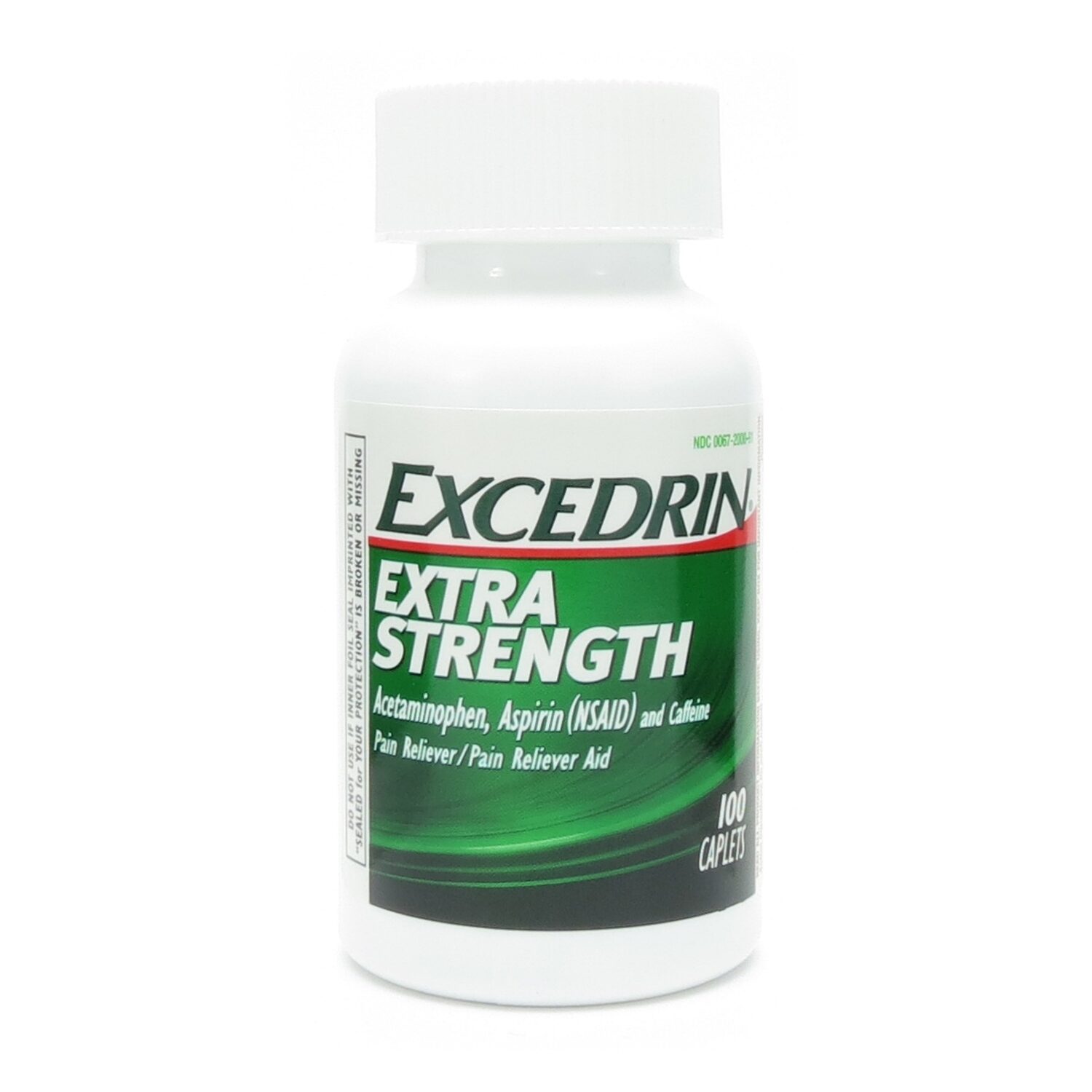 Excedrin® Extra Strength, 500mg, 100 Caplets/Bottle | McGuff