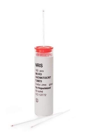 Micro-Hematocrit Blood Collection Capillary Tube with Sodium Heparin, 1 ...