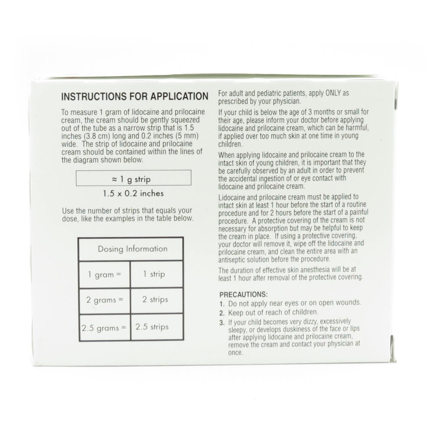 Lidocaine/Prilocaine HCl, 2.5%, Cream, 5x5gram/Box | McGuff