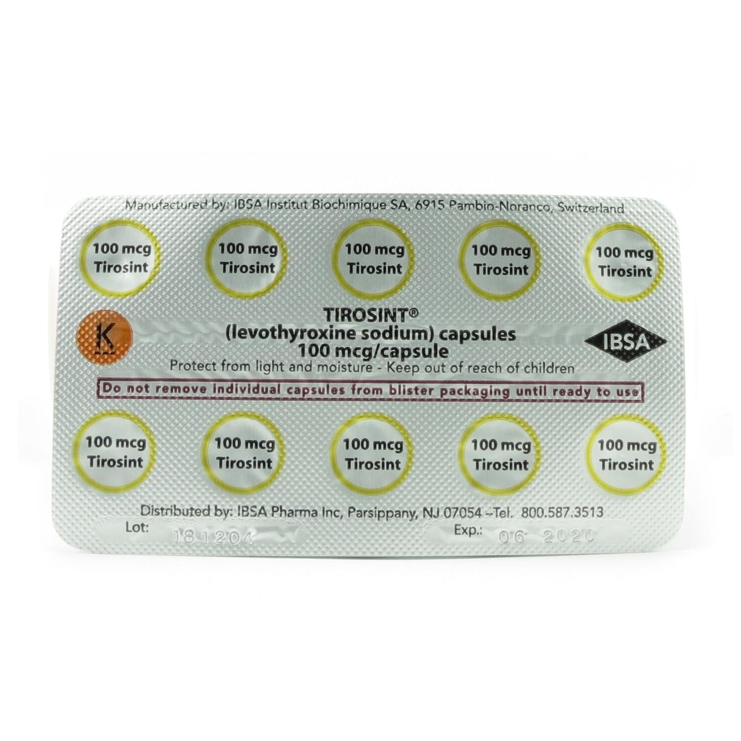 Tirosint-Sol Oral Capsules, 100mcg, 30 (3x10) Capsules/Box | McGuff