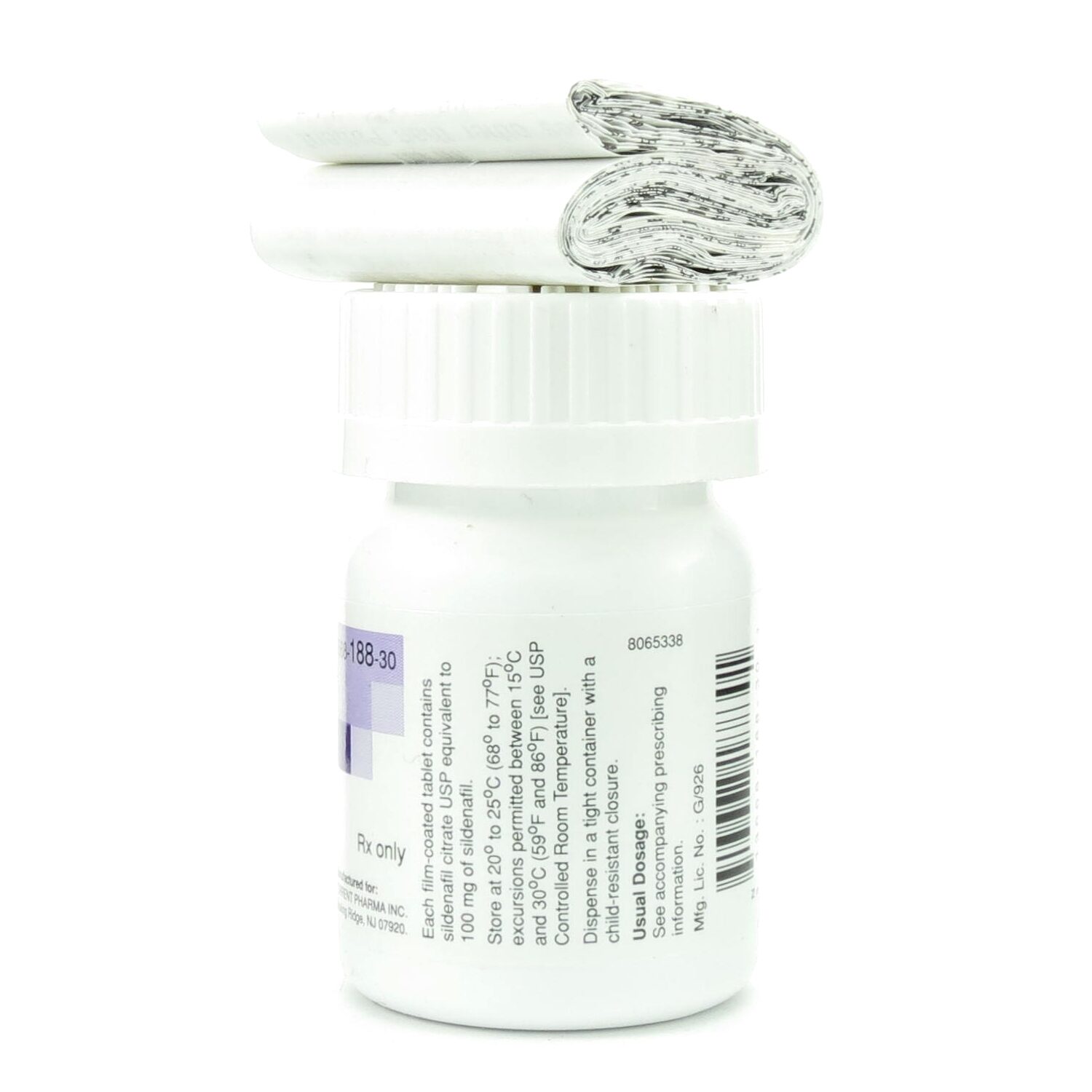 Sildenafil, 100mg, 30 Tablets/Bottle | McGuff