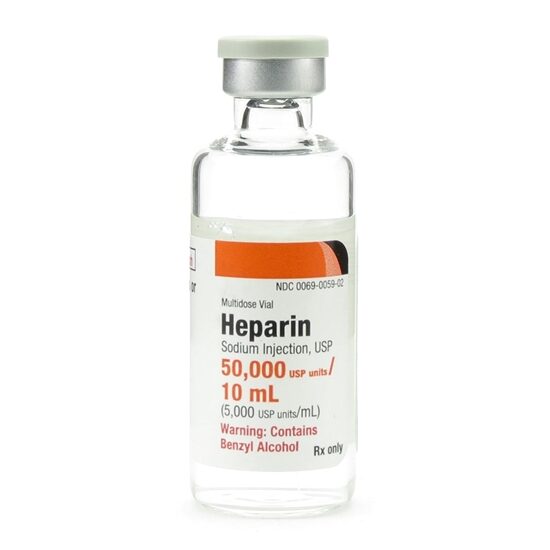 Heparin Sodium Injection 5000 U/mL, Multiple Dose Vial 10 mL, Each | McGuff