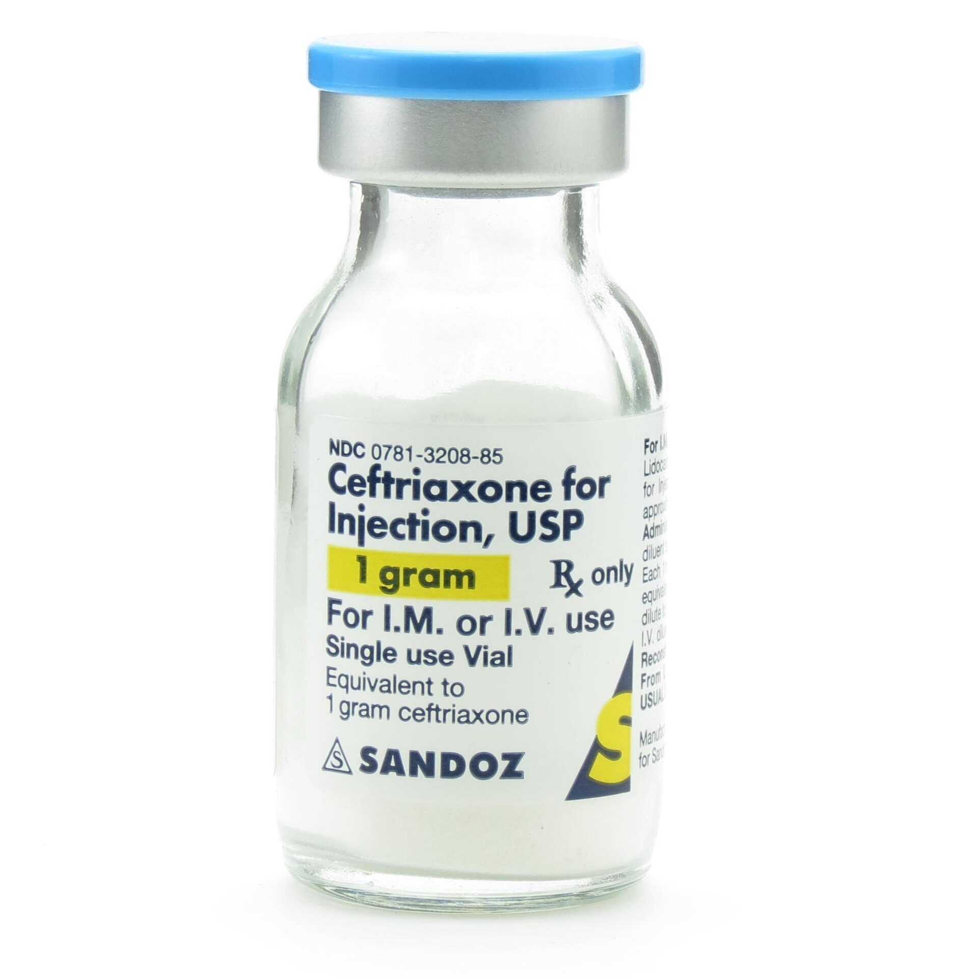Ceftriaxone Sodium Injection 1g/Vial, Single Dose Vial | McGuff