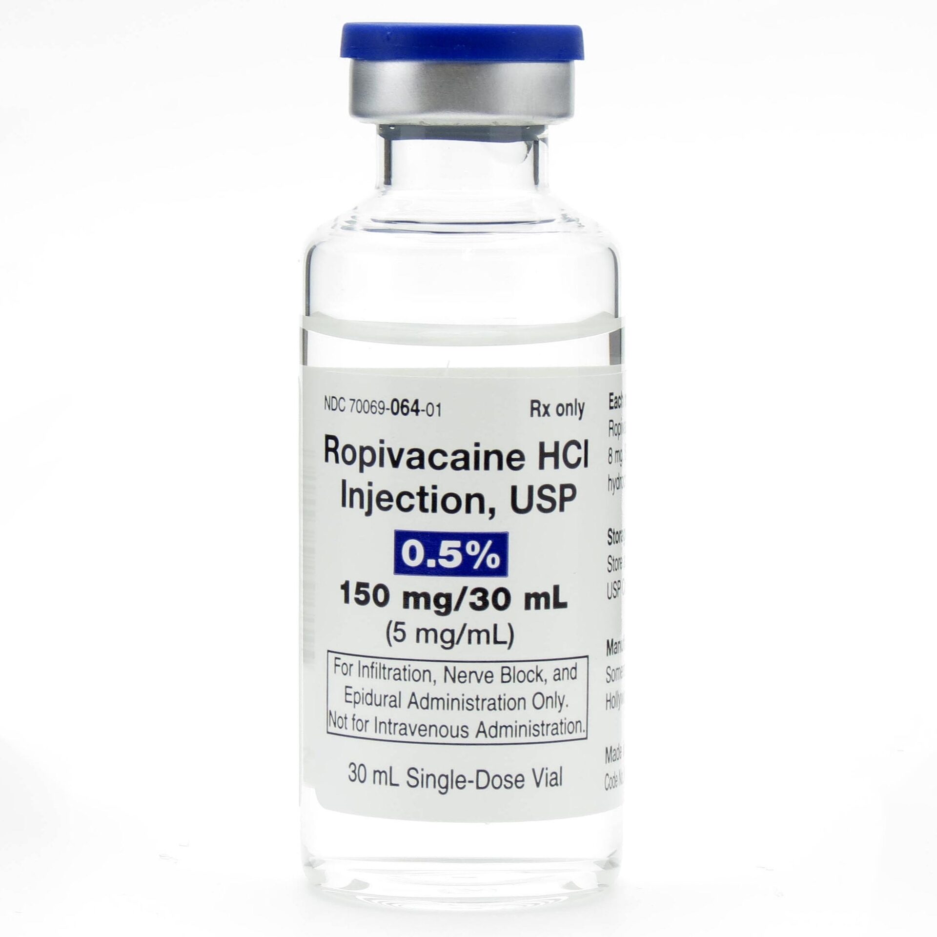 Ropivacaine HCl Injection 0.5%, Single Dose Vial 30 mL, Each | McGuff