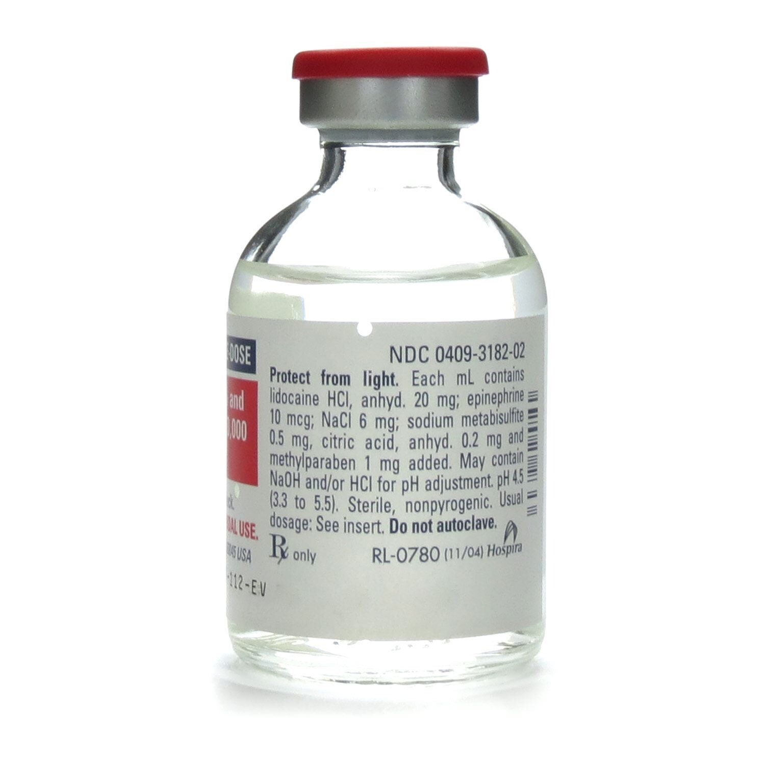 Lidocaine HCl 2%and Epinephrine Injection 20 mg/mL, Fliptop Multiple Dose Vial 30 mL | McGuff