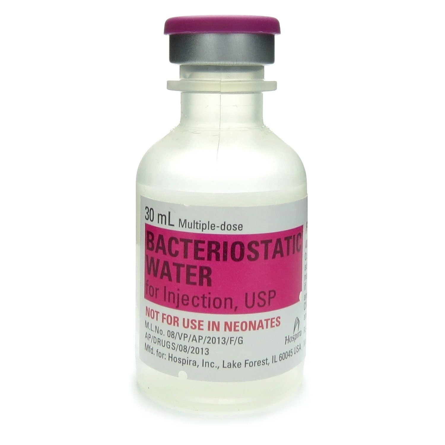 Bacteriostatic Water Injection, Multiple Dose Vial 30 mL | McGuff