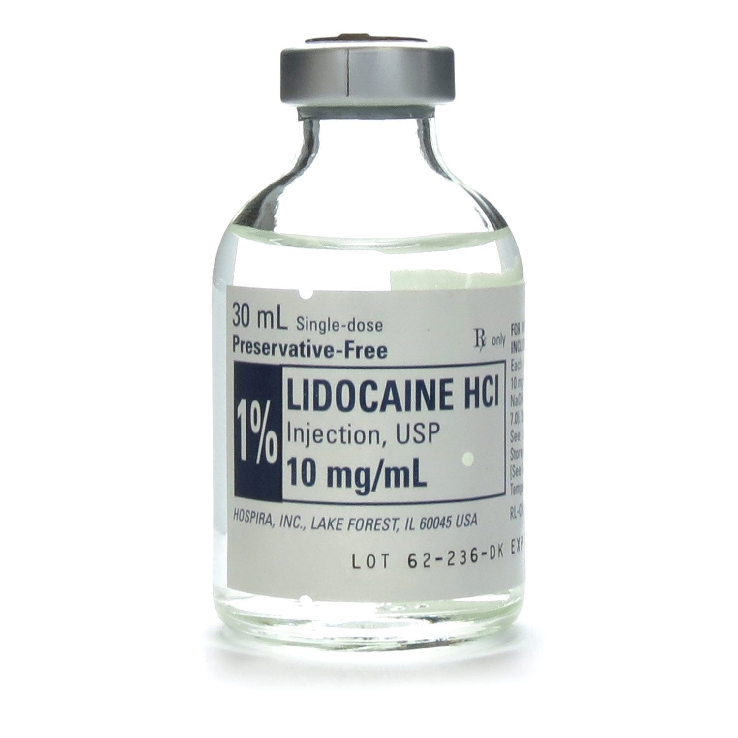1% Lidocaine HCl Injection 10 mg/mL, Single Dose Vial 30 mL | McGuff