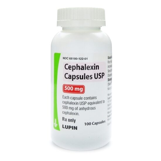 Cephalexin, 500mg, 100 Capsules/Bottle | McGuff