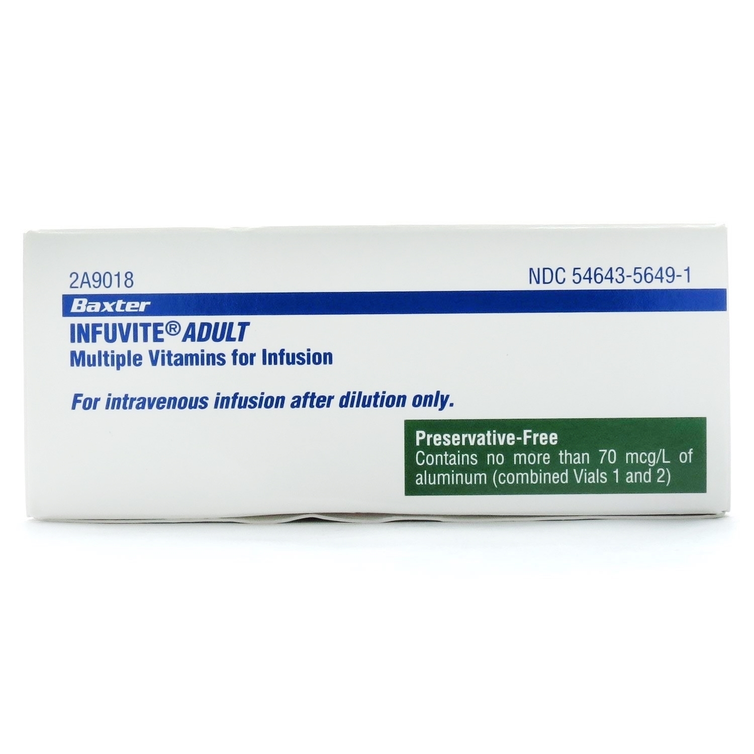 Infuvite, Adult, Multivitamin Injection, 5 Dose Box, 2 Vials/Dose, 10 ...