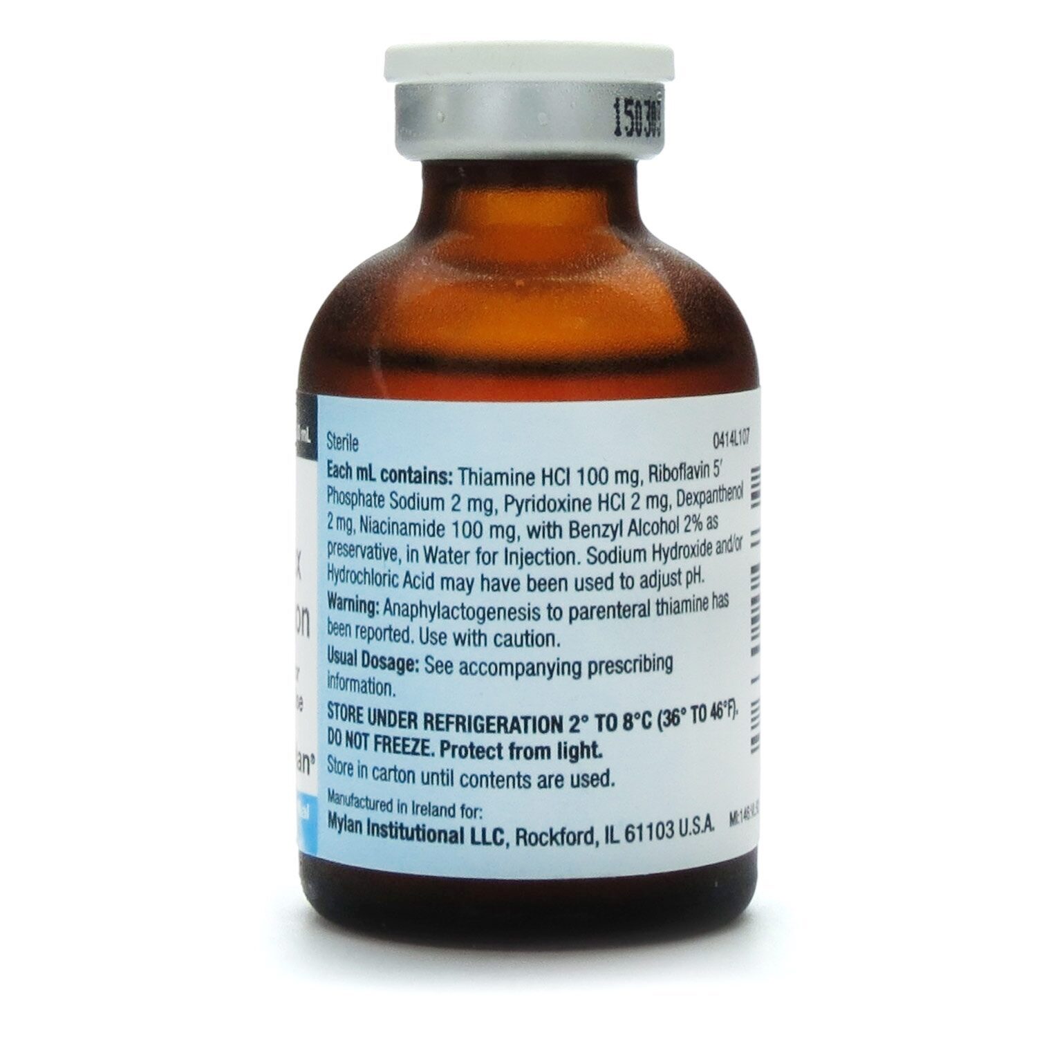 Vitamin B Complex 100 Injection (with Dexpanthenol), Multiple Dose Vial ...