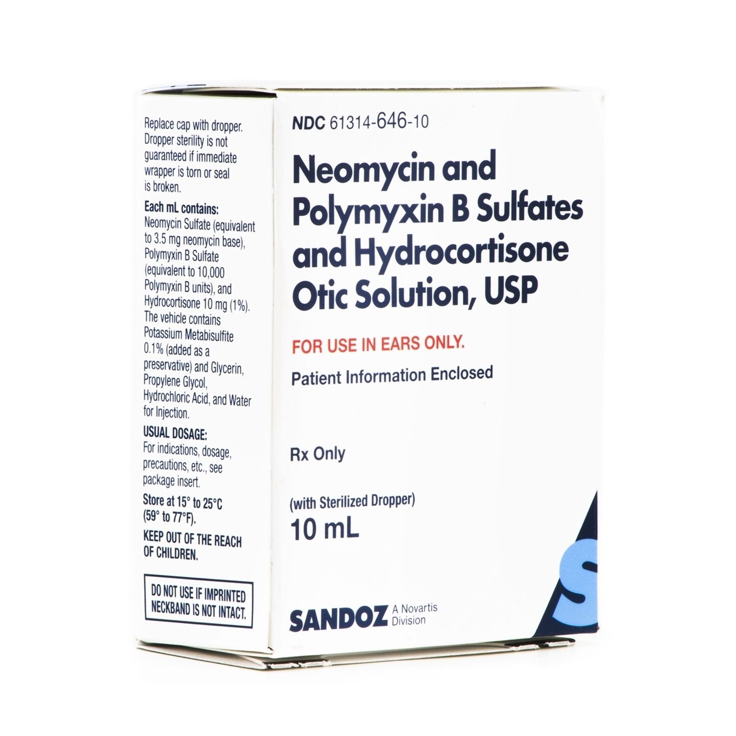 Neomycin/Polymycin/HC Otic Drops 10mL | McGuff