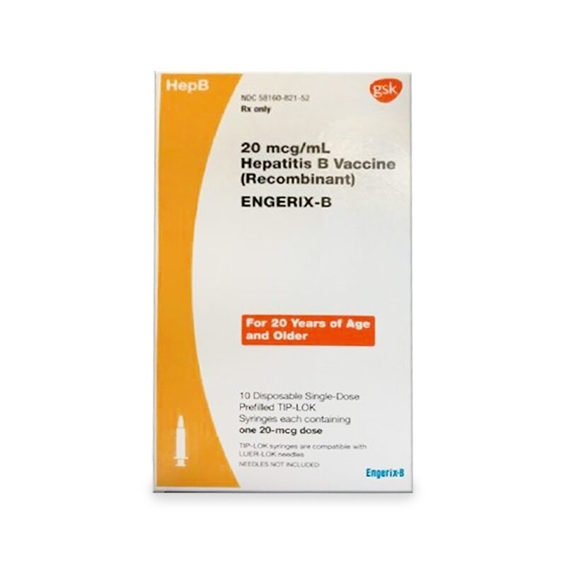 Vaccine, Hepatitis B, Engerix-B®, Adult 20 mcg/mL, SD Syringe, 1mL ... Vaccine, Hepatitis B, Engerix-B®, Adult 20 mcg/mL, SD Syringe, 1mL ...