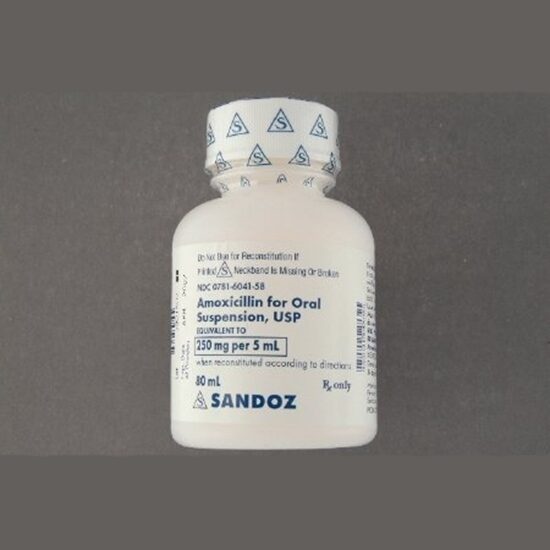 Amoxicillin 250 mg/5 mL Oral Suspension, Each | McGuff