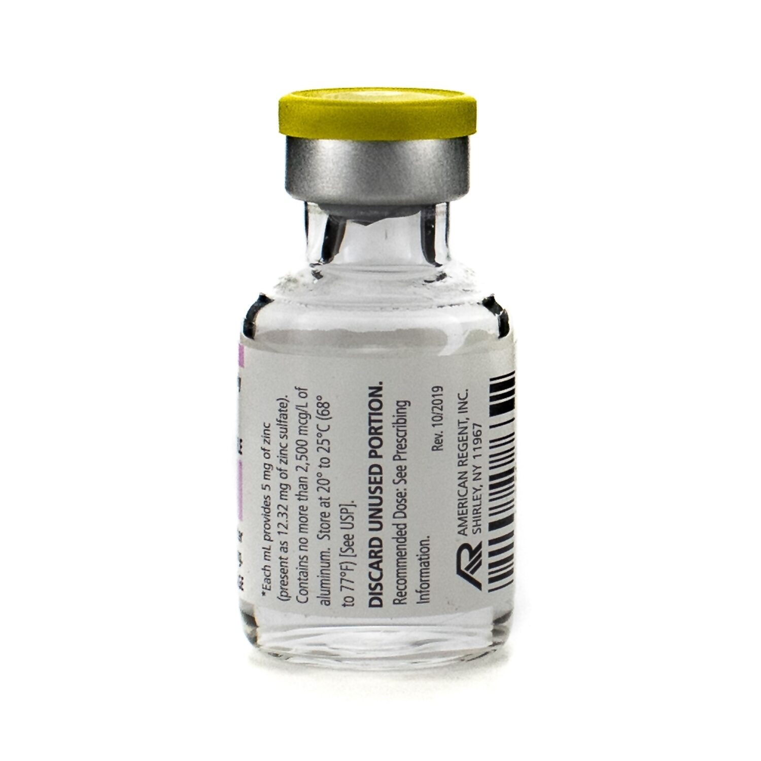 Zinc Sulfate Injection, 5mg/mL, SDV, 5mL Vial | McGuff