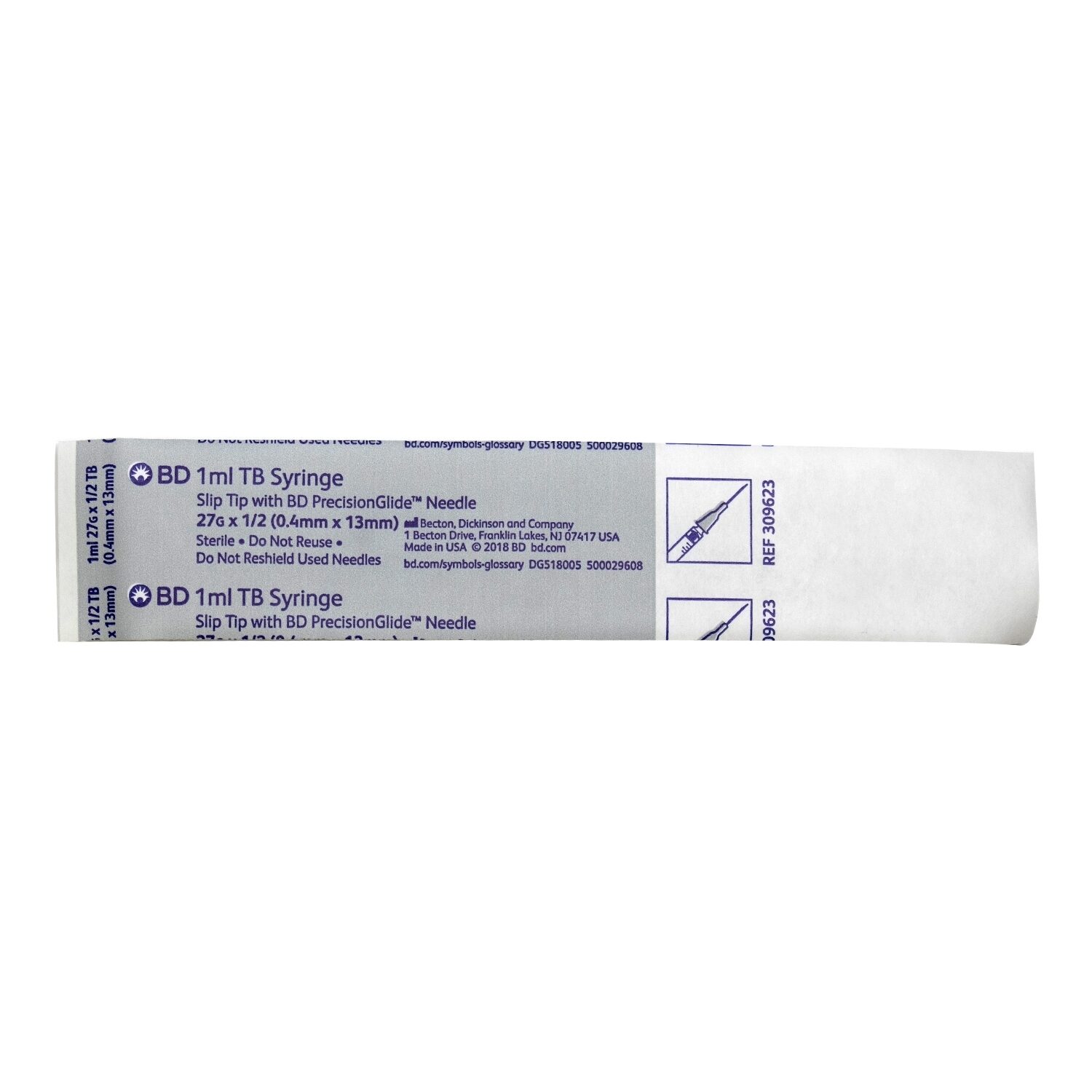 1cc Tuberculin Syringe, 27G x 1/2", BD™, BD PrecisionGlide™, 100/Box ...
