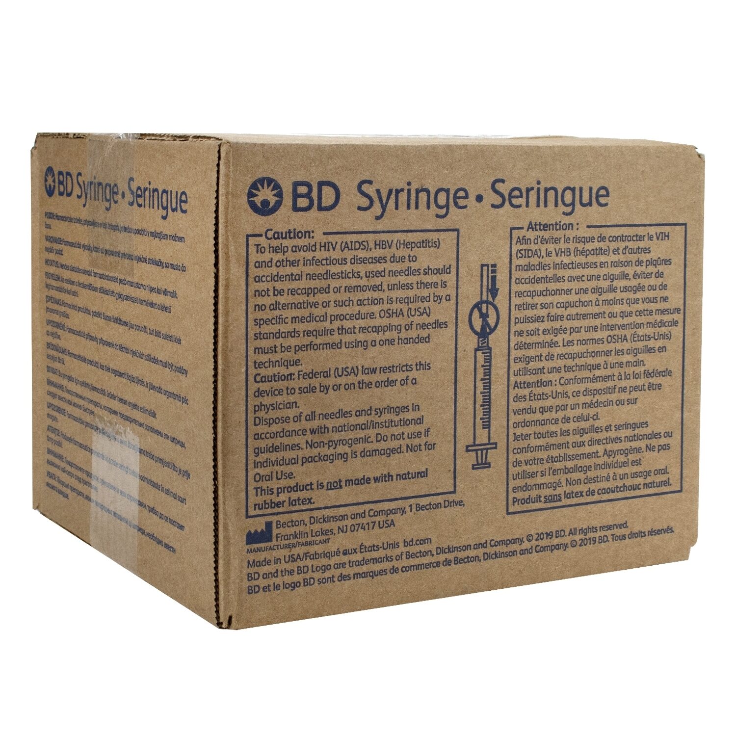 1cc Tuberculin Syringe, 27G x 1/2", BD™, BD PrecisionGlide™, 100/Box ...