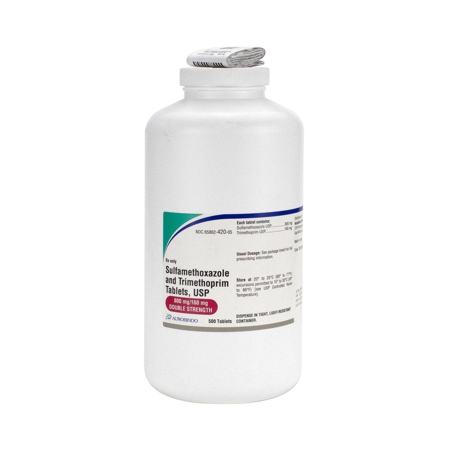Sulfamethoxazole/Tmp Ds, 800/160mg, 500 Tablets/Bottle | McGuff