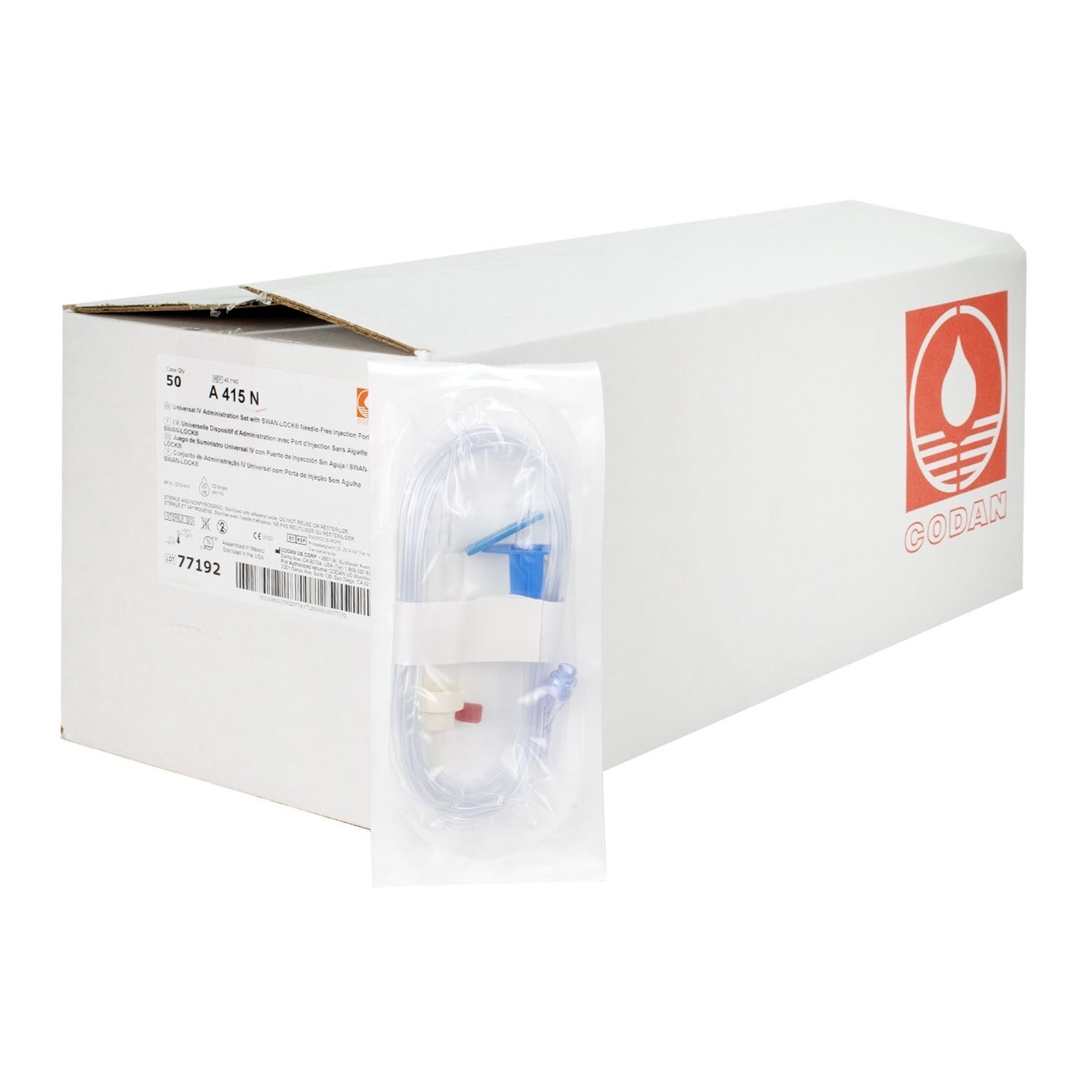 IV Set, Basic, Vented Spike, 20 drops/mL, Swanlock® Needle-Free ...