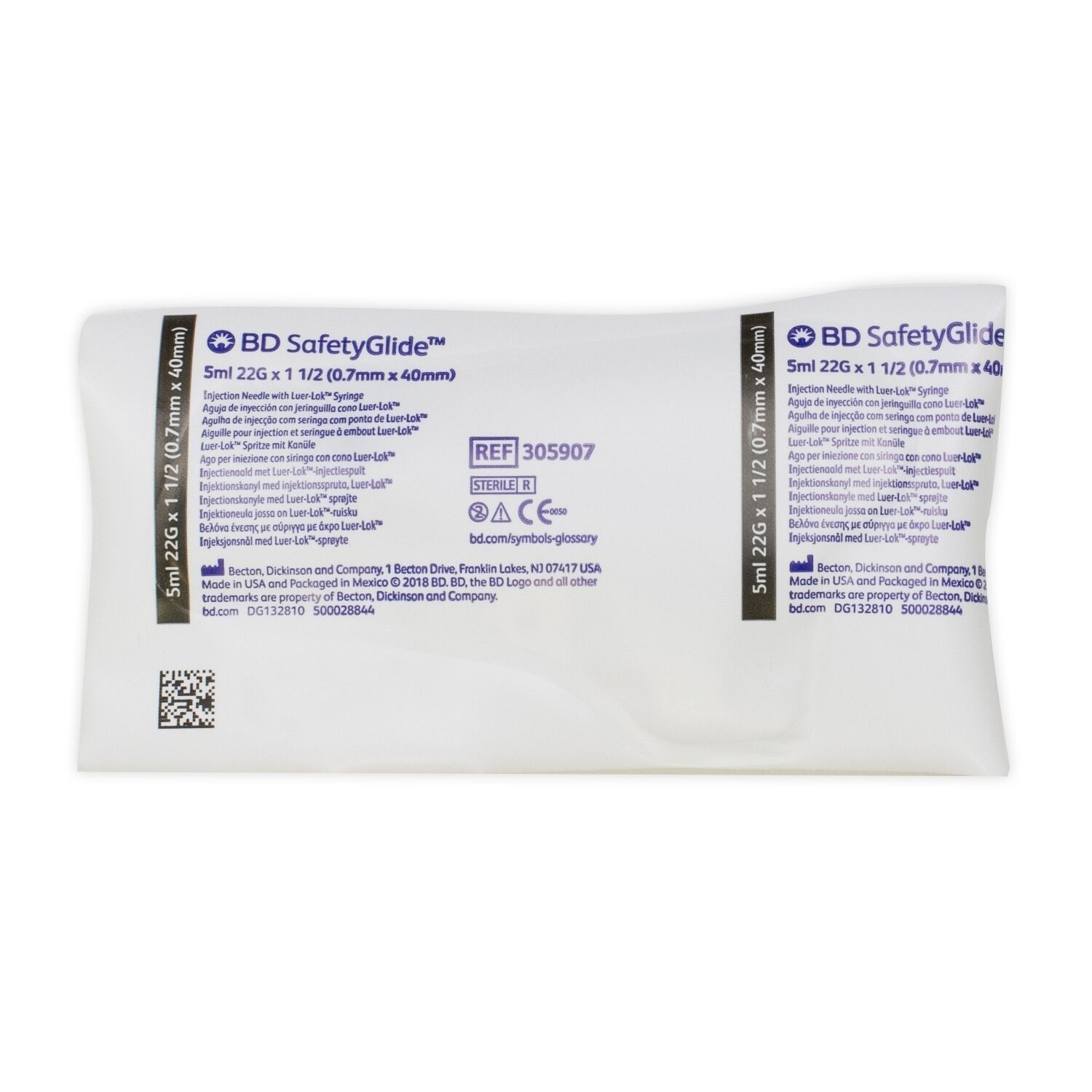 Syringe, 5cc, 22G x 1 1/2", Safety, Sterile, BD SafetyGlide™, 50/Box ...