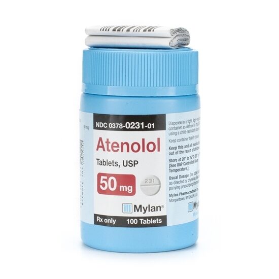 Atenolol, 50mg, 100 Tablets/Bottle | McGuff