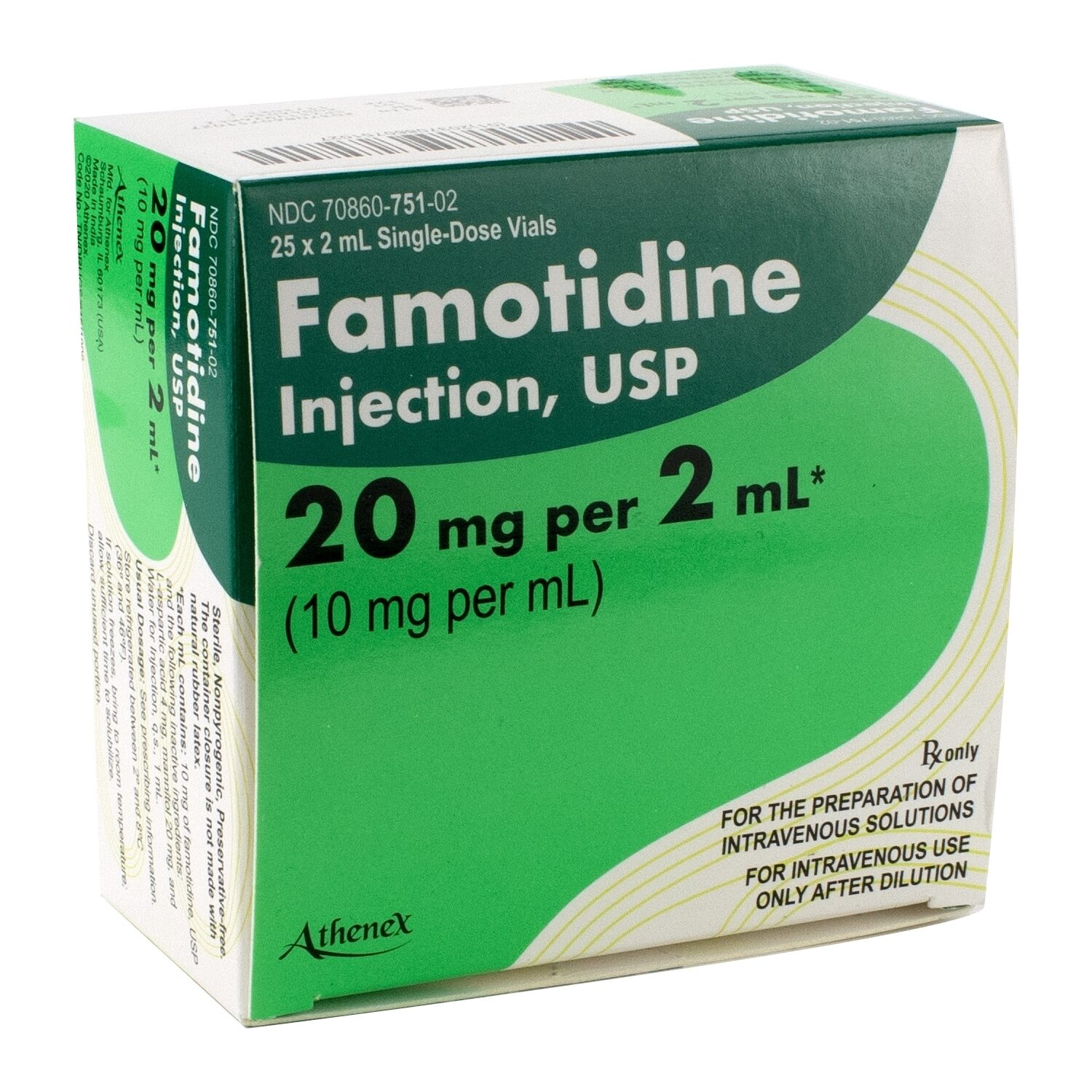 Famotidine, 10mg/mL, SDV, 2mL, 25 Vials/Tray Refrigerated | McGuff
