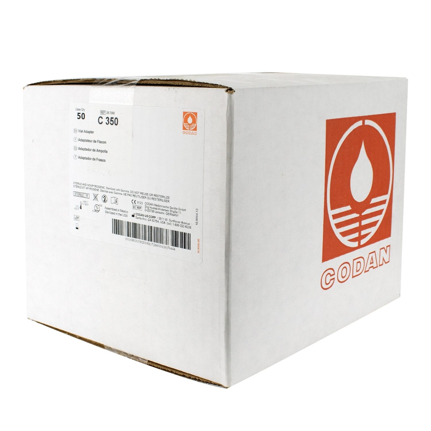 Codan® Dispensing Pin With Female Luer-Lock Cap, 0.2 Micron Air Filter ...