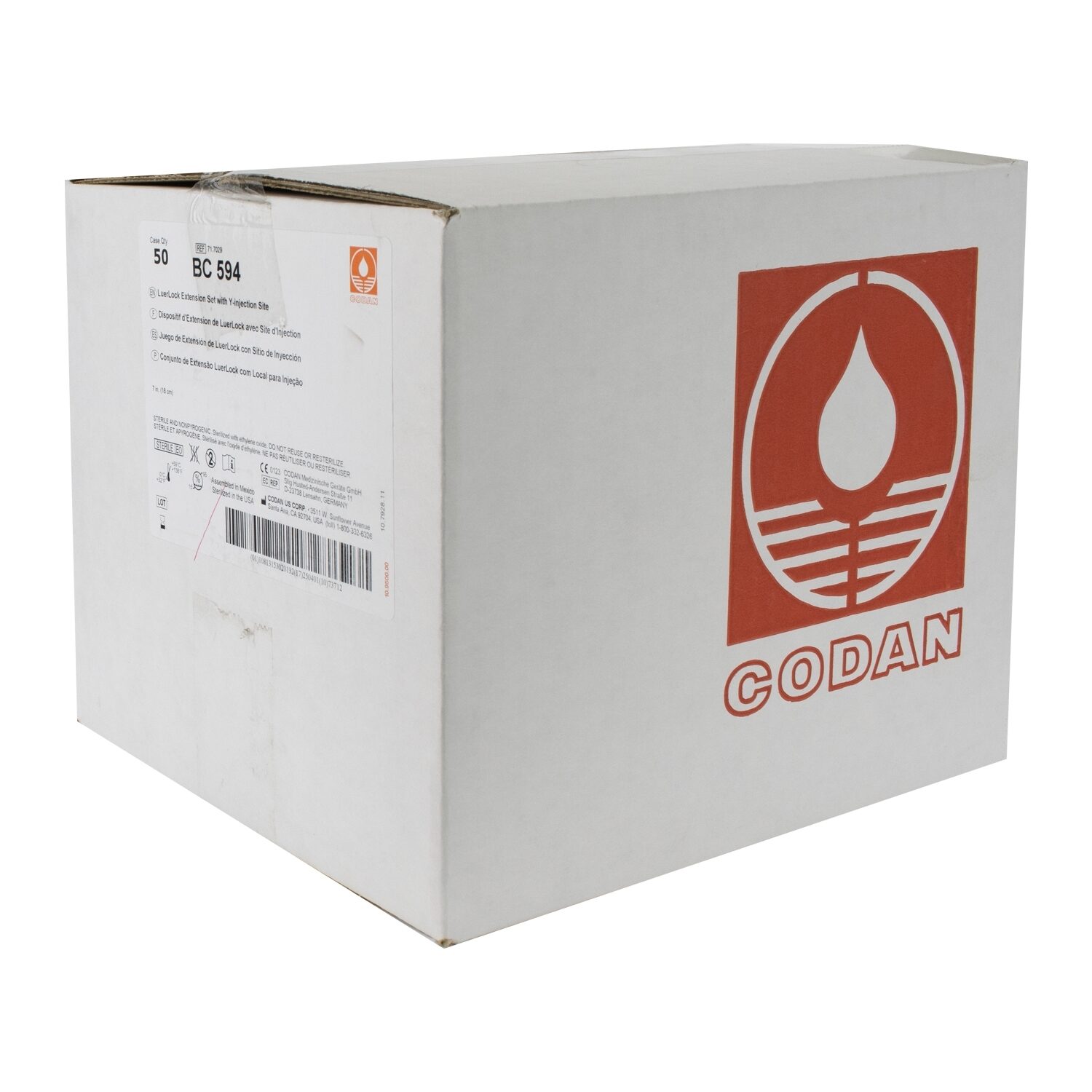 Codan® IV Extension Set, Standard Bore 7" Tubing With 1 Y-Port | McGuff