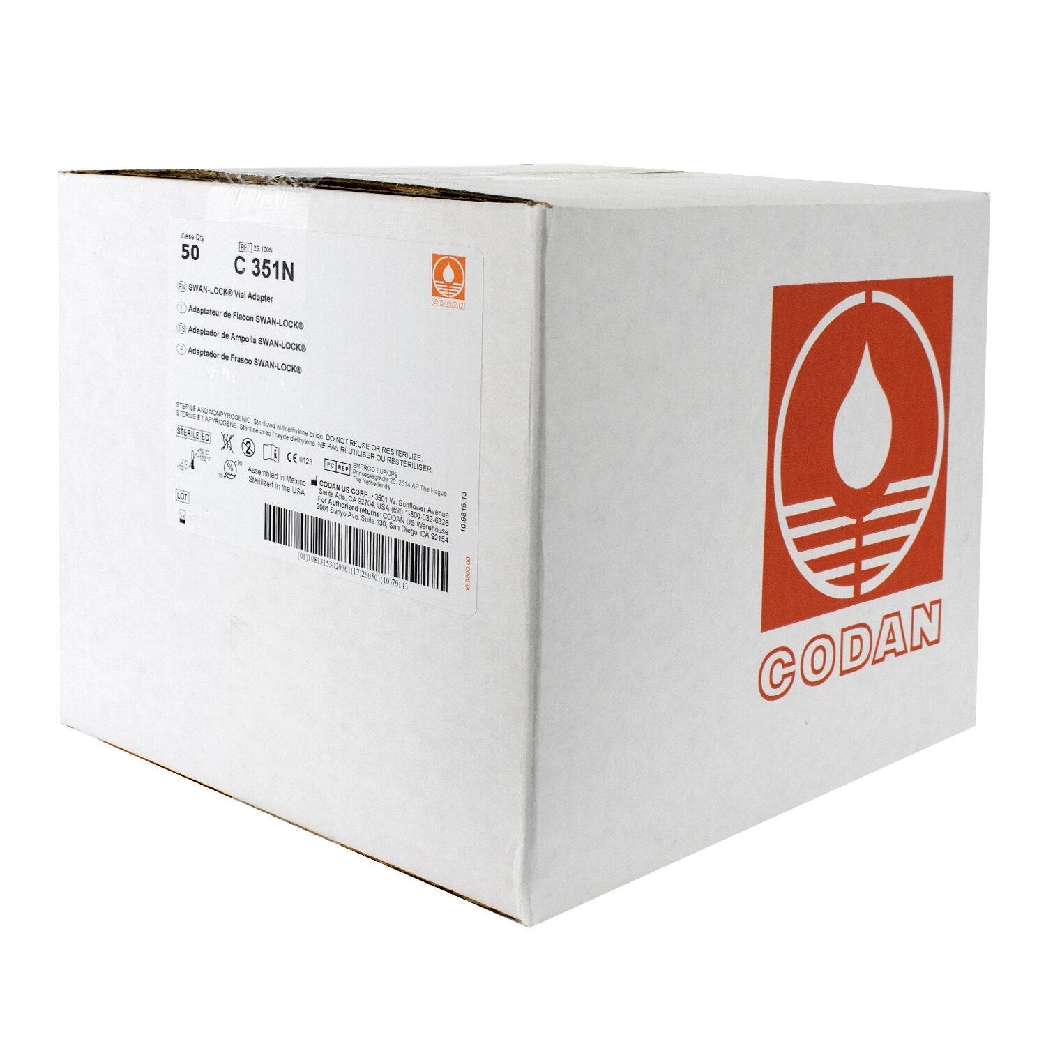 SWAN-LOCK® Dispensing Pin With Vial Adapter, Non-Vented | McGuff