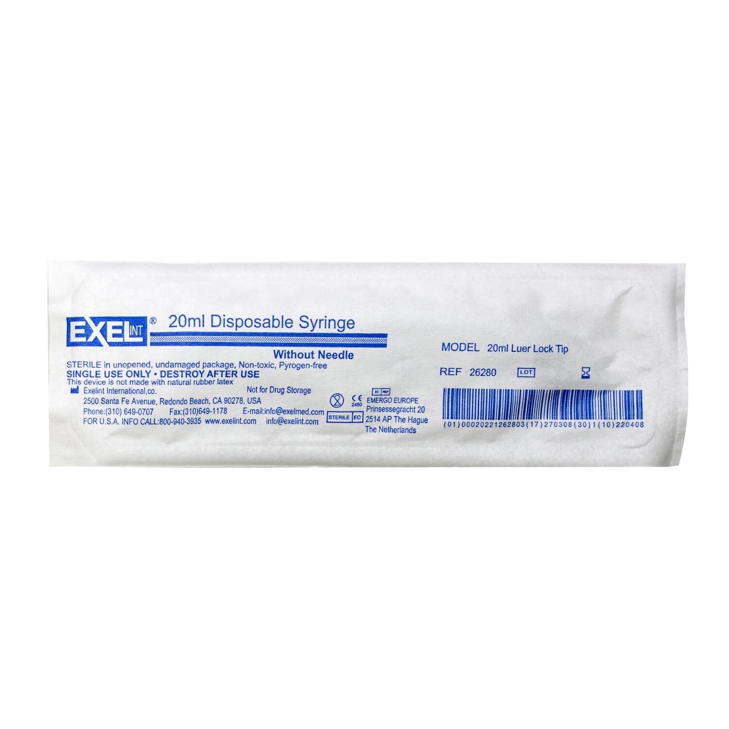 Exel Syringe with Luer Lock Tip | McGuff