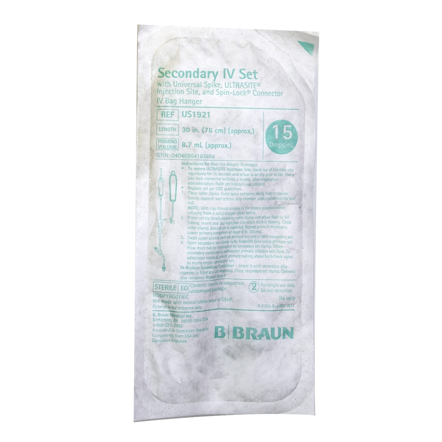 UltraSite® Secondary IV Administration Set with 1 Needle-Free Port, Non ...