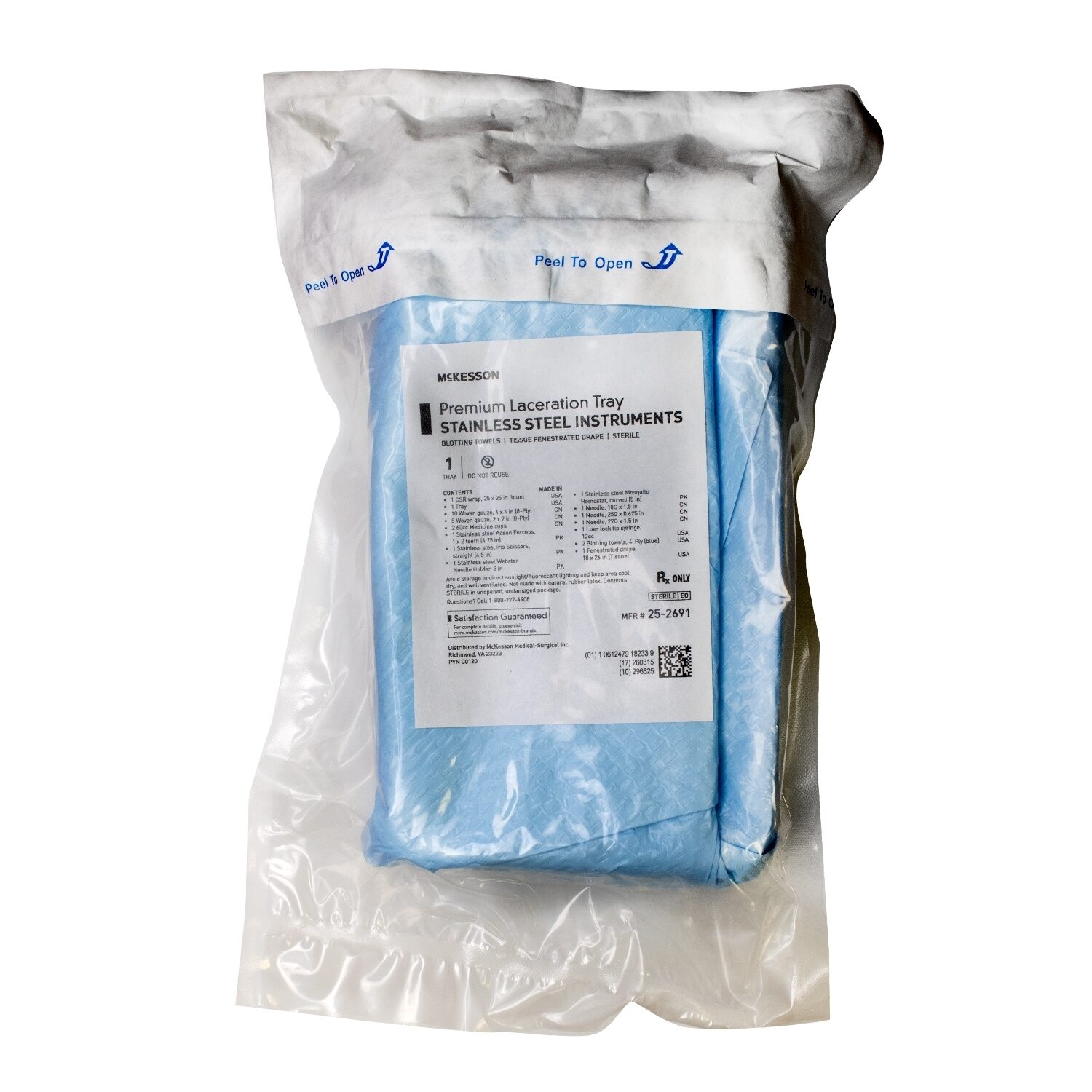 Laceration Tray, E.R., with Needles, Medi-Pak™, Each | McGuff