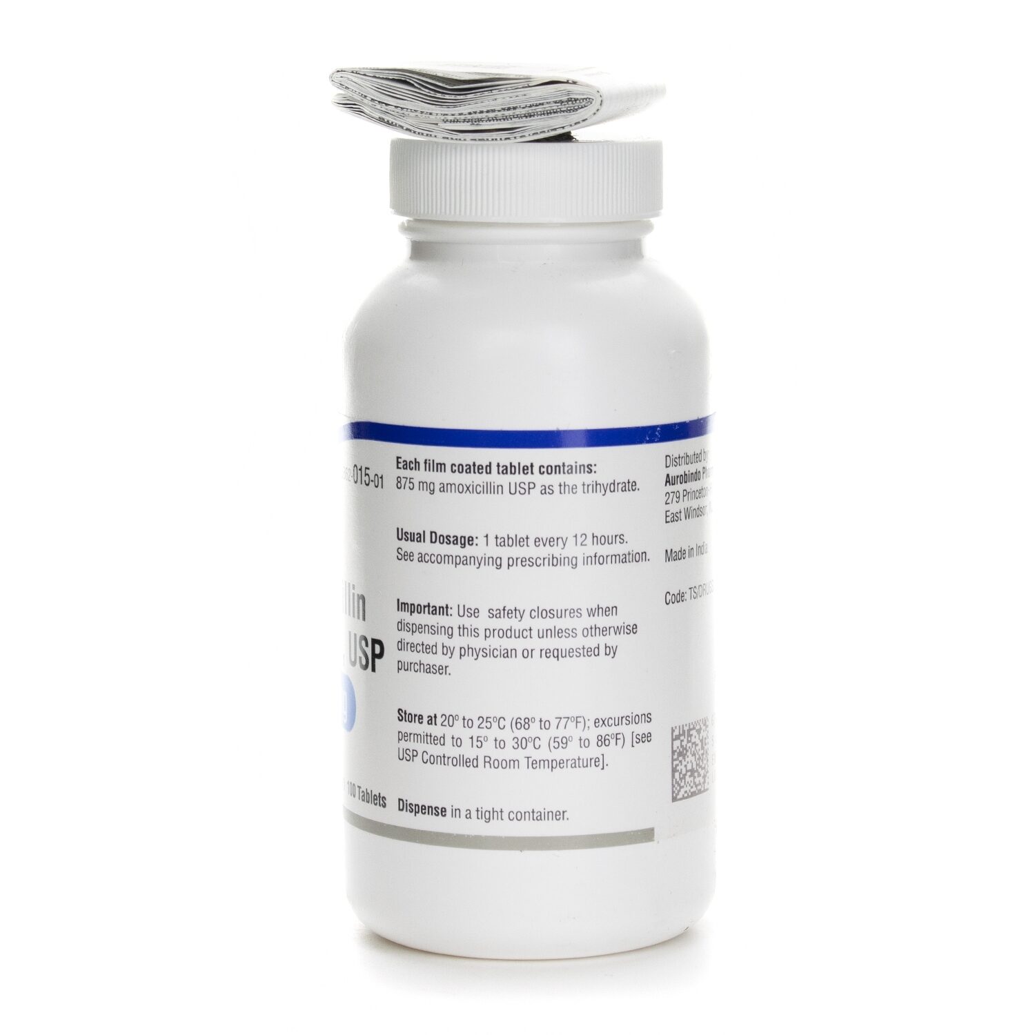 Amoxicillin 875 mg Tablets, 100 Count | McGuff