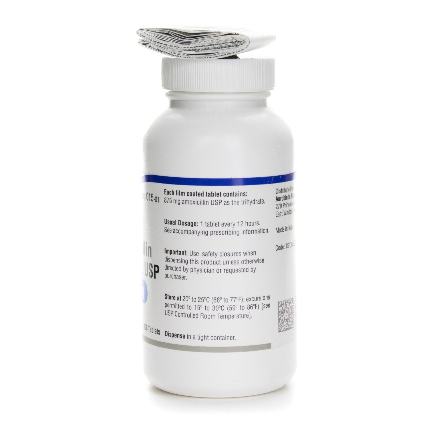 Amoxicillin, 875mg Tablets, 100/Bottle | McGuff