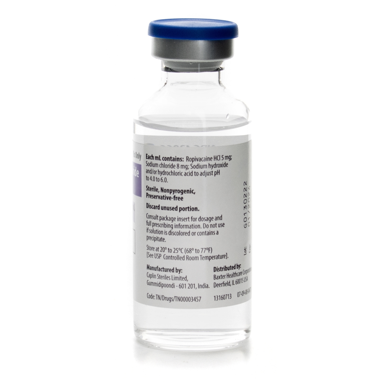 0.5% Ropivacaine Hydrochloride Injection 5 mg/mL, Single Dose Vial 30 mL | McGuff