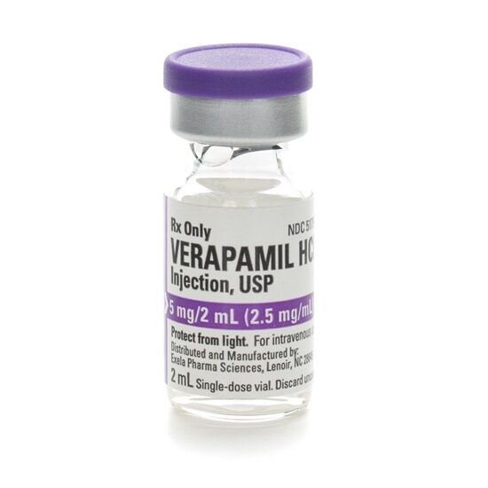 Verapamil HCl, 2.5mg/mL SDV 2mL/Vial 5 Vials/Tray | McGuff