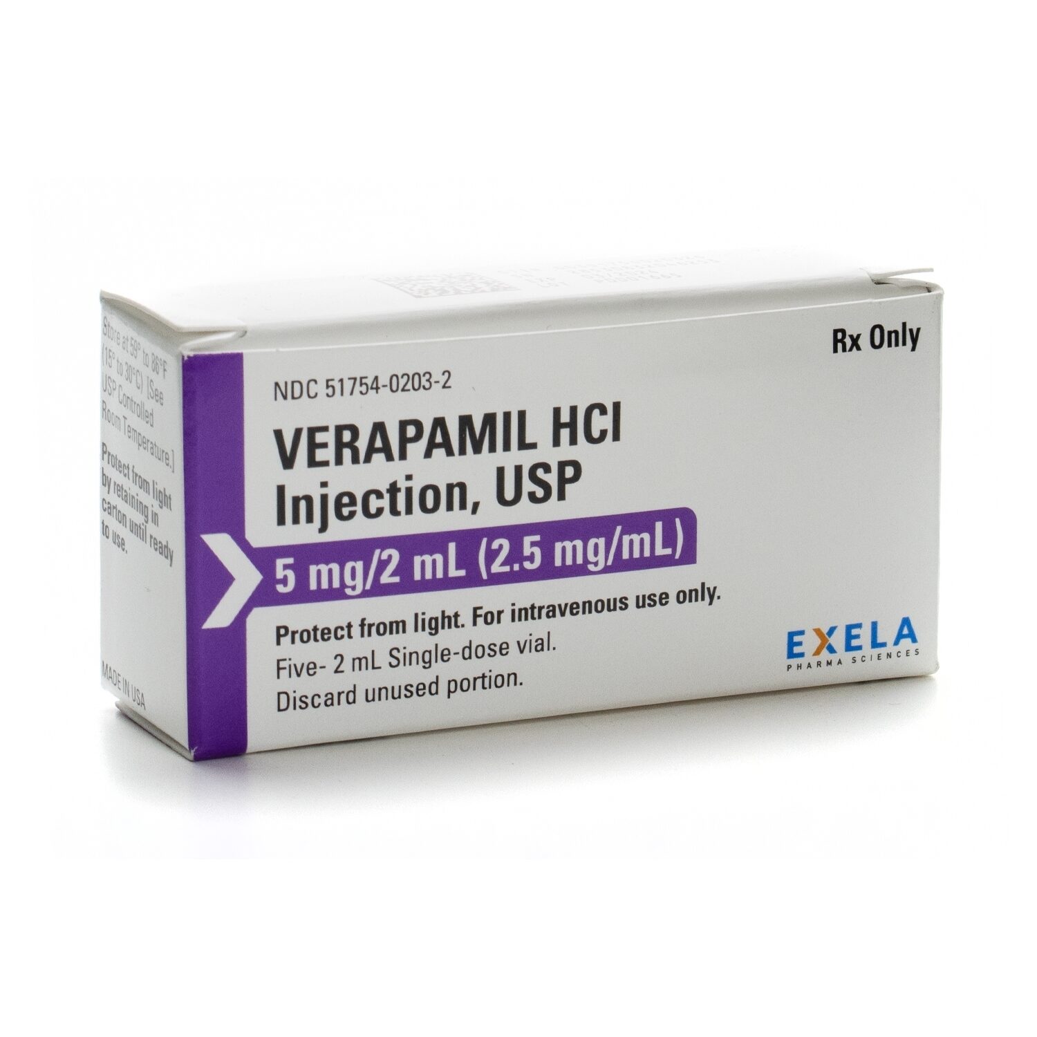 Verapamil HCl, 2.5mg/mL SDV 2mL/Vial 5 Vials/Tray | McGuff