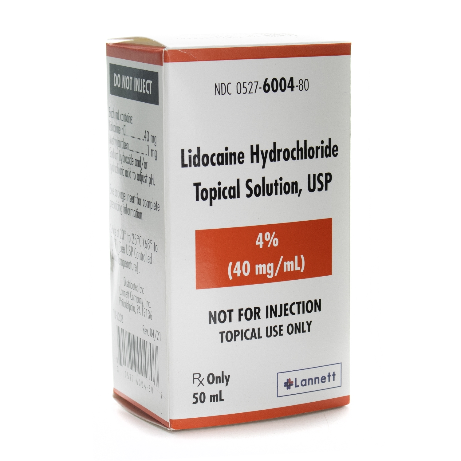 Lidocaine Hydrochloride 4% Topical Solution 50 mL | McGuff