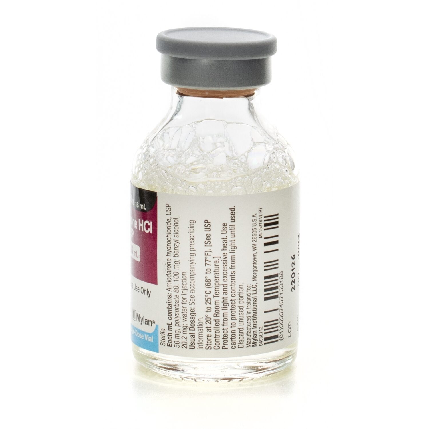 Amiodarone HCl, 50mg/mL, MDV, 18mL/Vial | McGuff