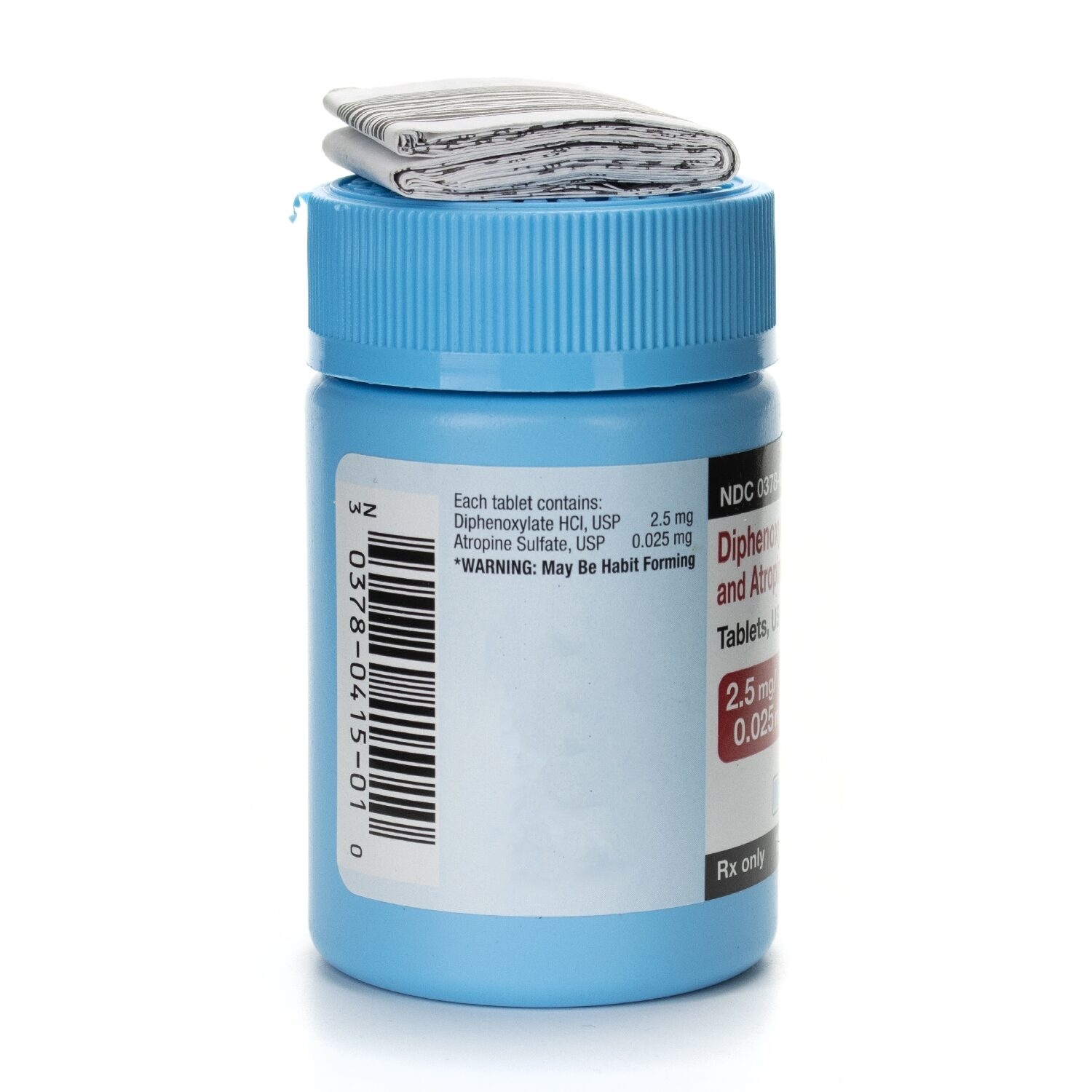 Diphenoxylate Hydrochloride with Atropine Sulfate [C-V], 2.5mg/.025mg ...