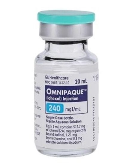 OMNIPAQUE™ 240 (Iohexol), 240mg/mL, SDV, 10mL, 10 Vials/Tray | McGuff