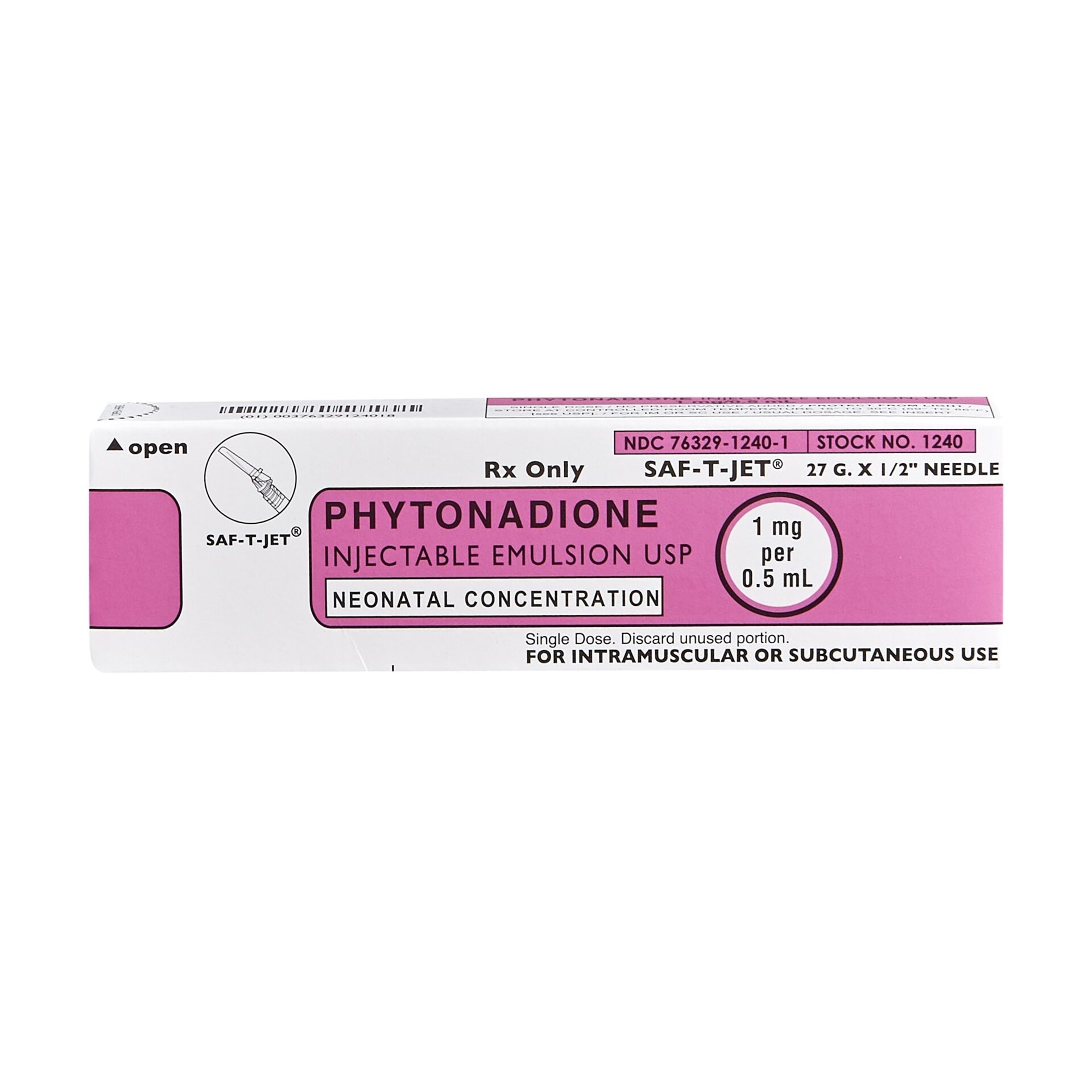 Phytonadione (Vitamin K1) Injection 1 mg, Prefilled Syringe 0.5 mL | McGuff