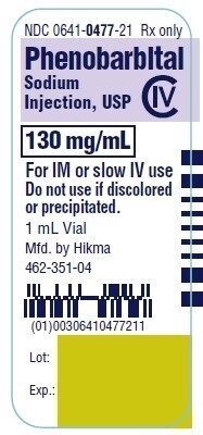 Phenobarbital [C-IV], 130mg/mL, SDV, 1mL, 25 Vials/Tray | McGuff