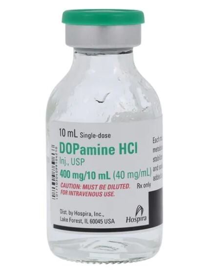 Dopamine HCl, 40mg/mL, SDV, 10mL, 25vials/tray | McGuff